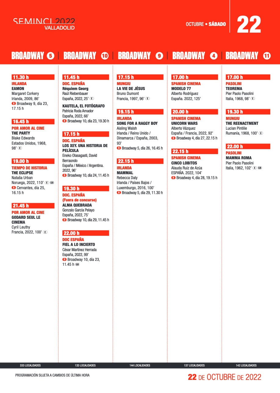 Programación 2022 - SEMINCI