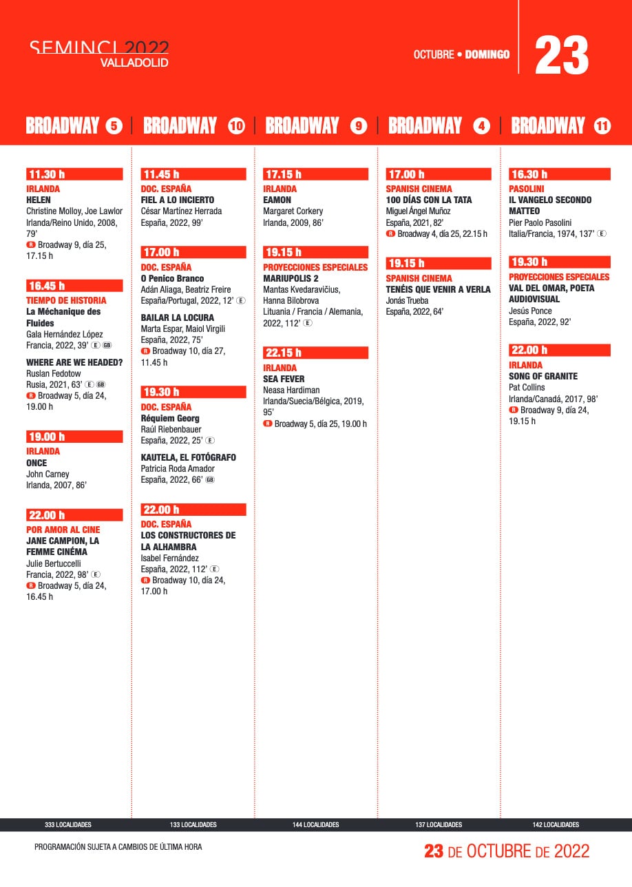 Programación 2022 - SEMINCI