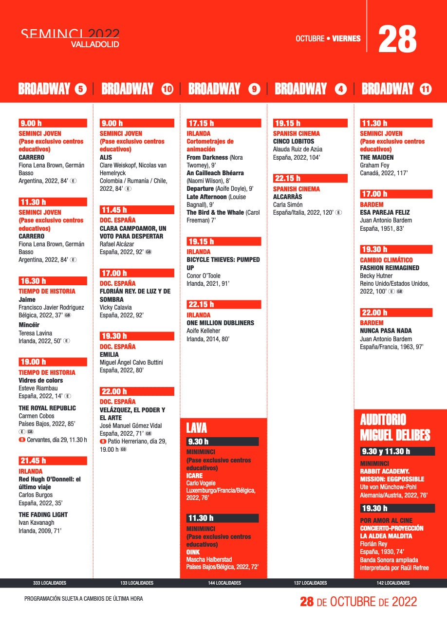 Programación 2022 - SEMINCI