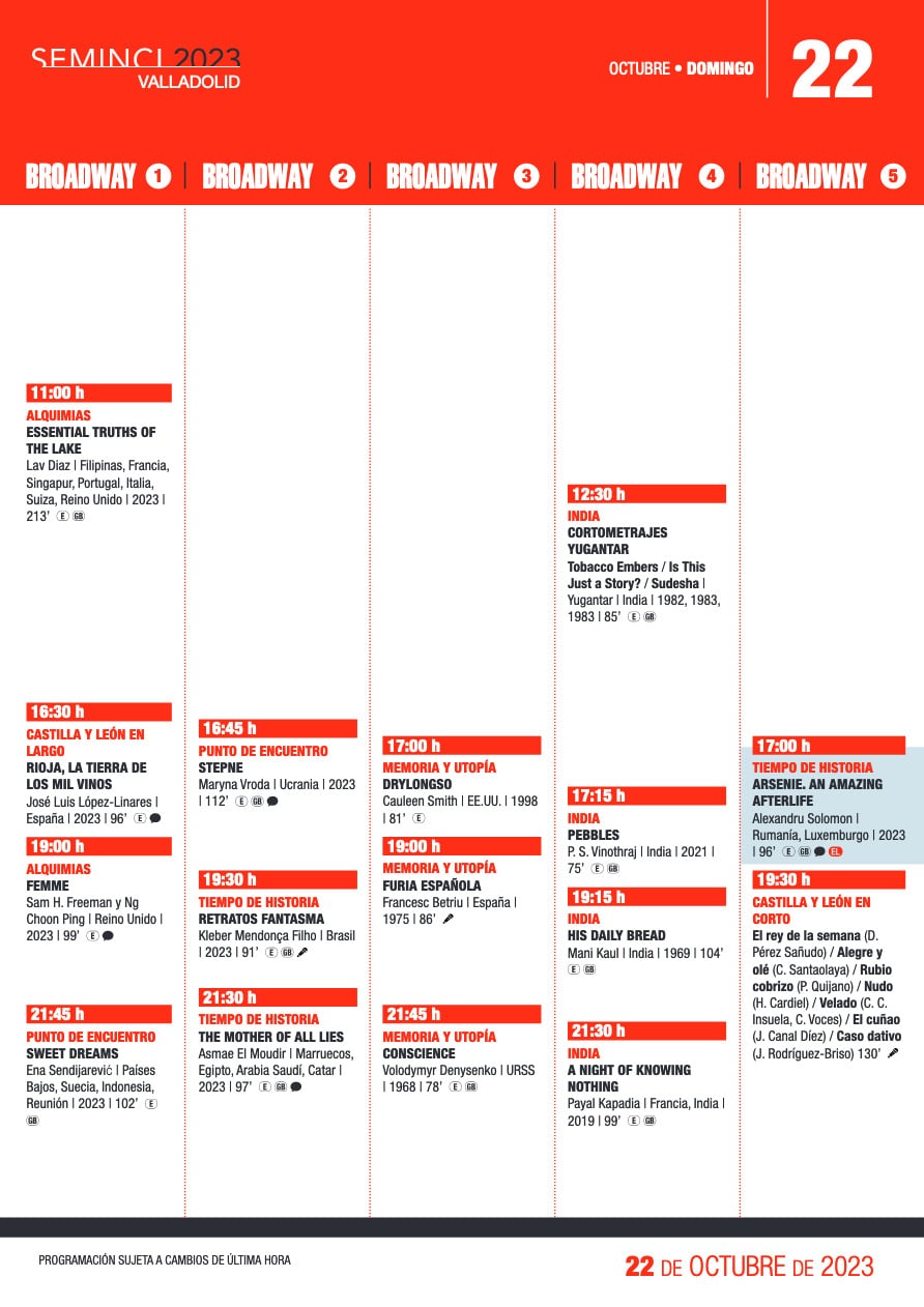 Programacion 2023 - SEMINCI